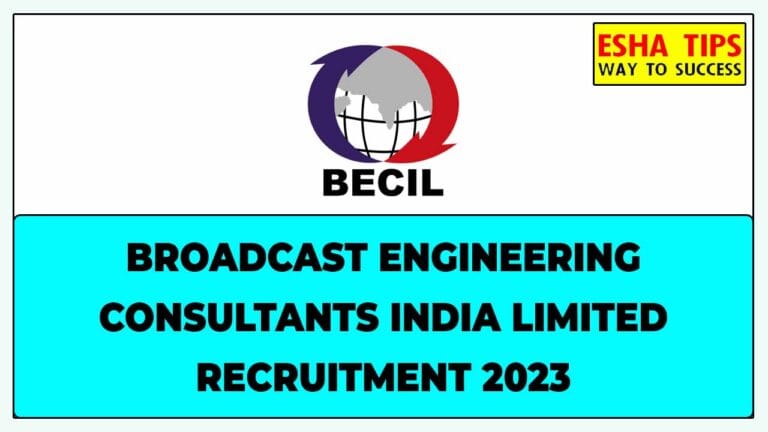 BECIL Recruitment 2023 | 70 Vacancies | Apply Online